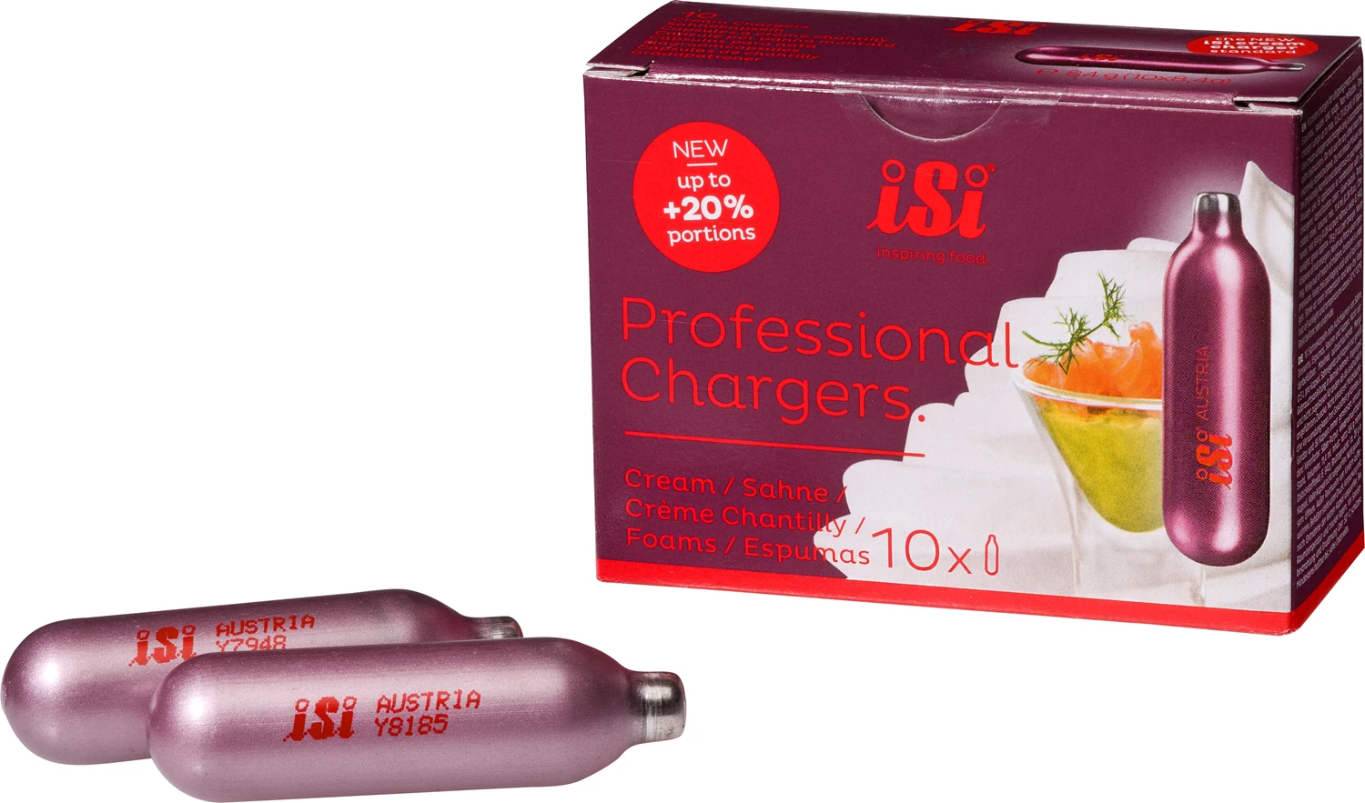 Isi patroner til flødesprøjte prof. (10 stk.)