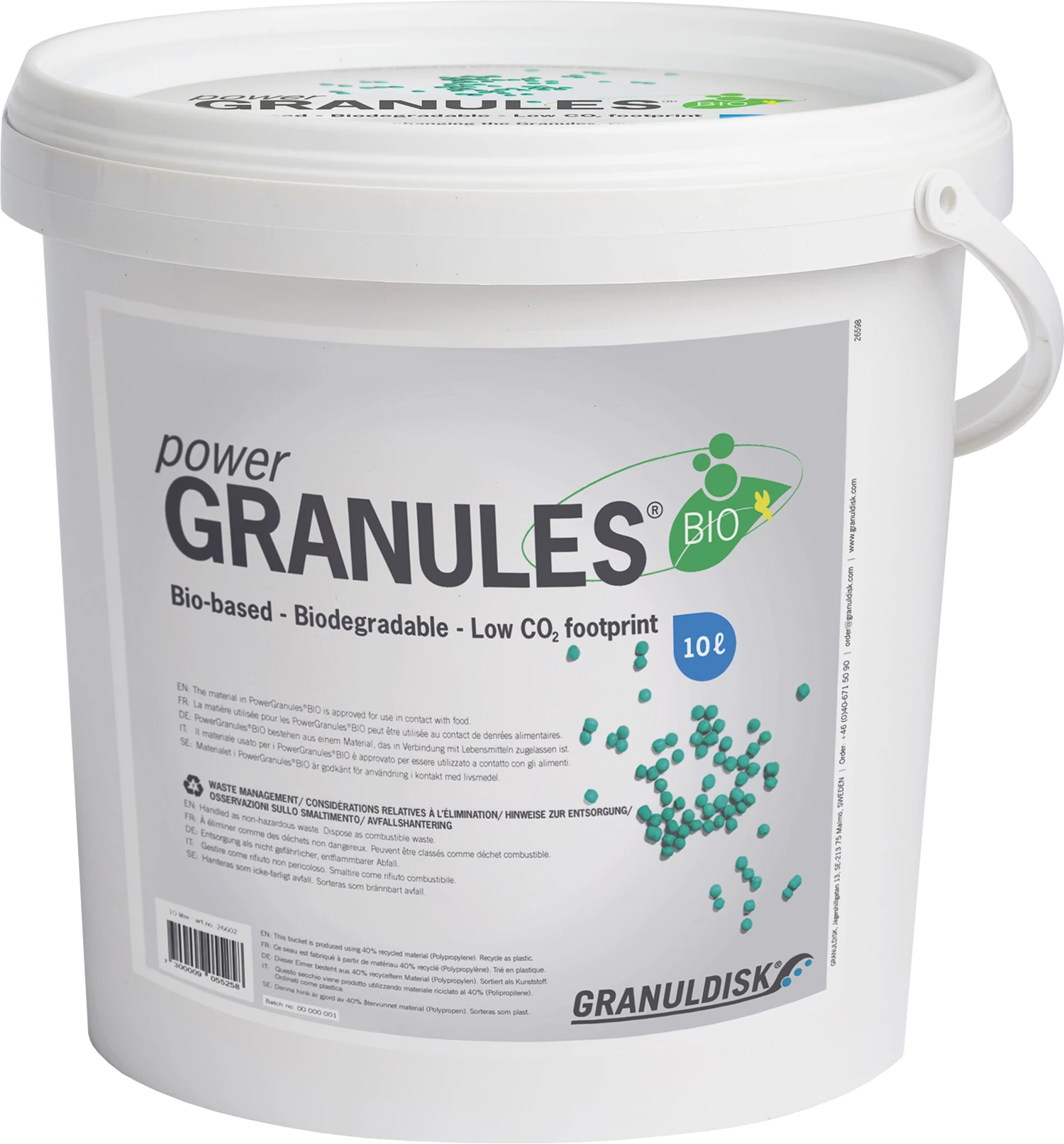 Granuldisk bio-granulat, 10 ltr.